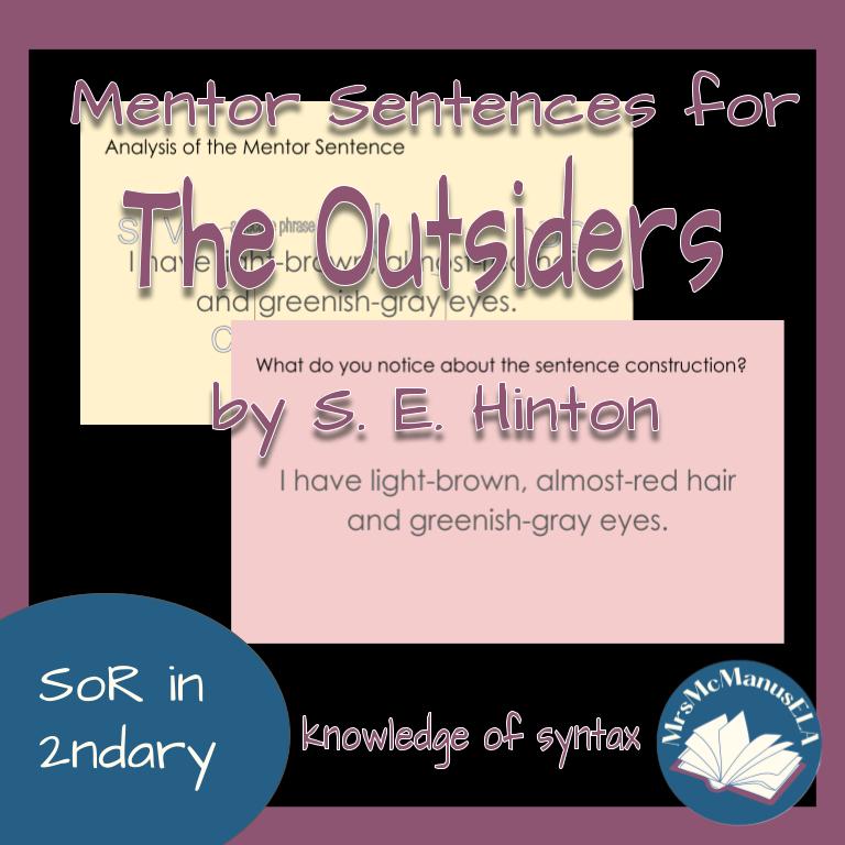 Integrating Grammar with Literature: The Outsiders Guide – Mrs. McManus ELA